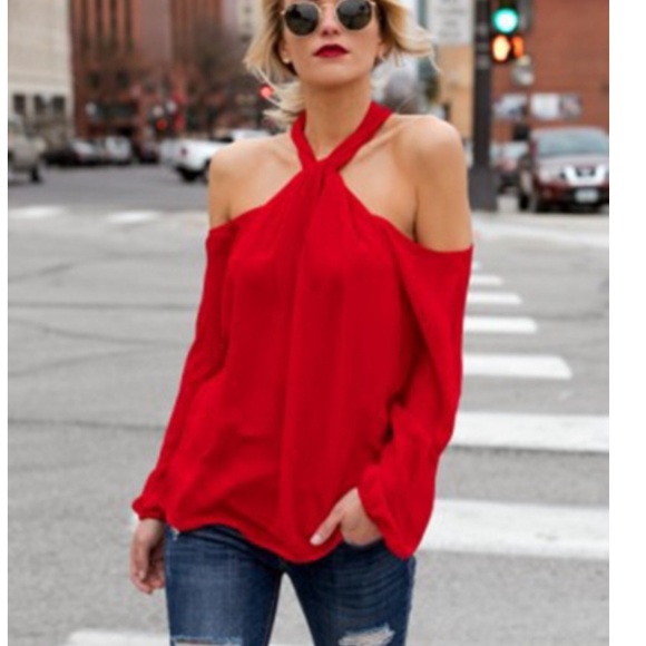 Tops | New Halter Off Shoulder Long Sleeve Top | Poshmark